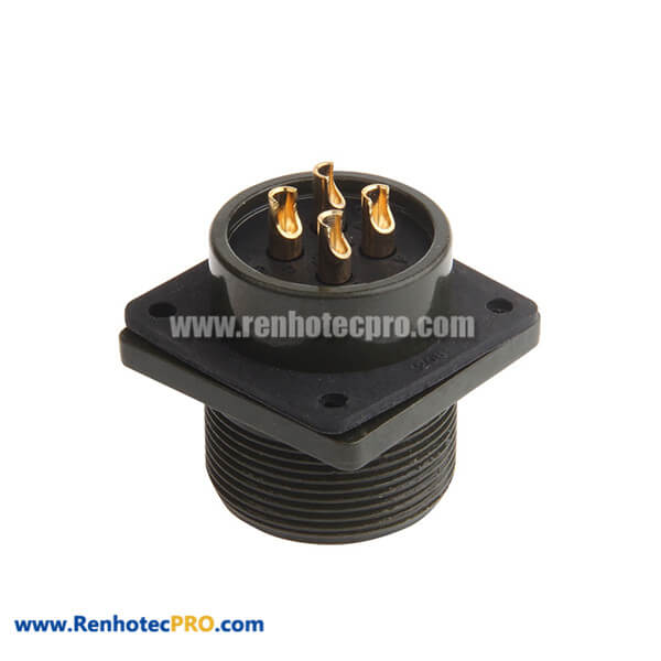 MS3102A20-4P 4 Pin Panel Mount Receptacle Solder Pin Cable Power Connector – Renhotecpro.com