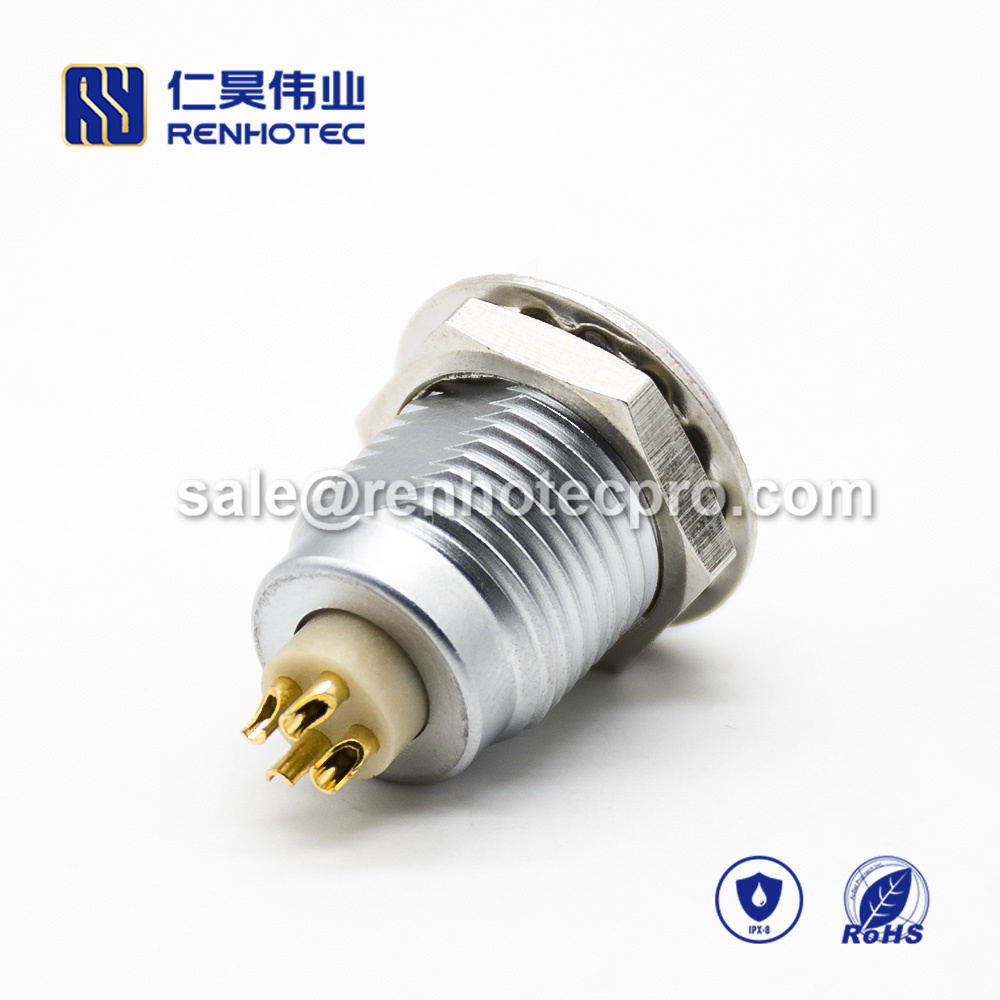 4 pin Push Pull connectors B Series Female Straight Push pull self ...