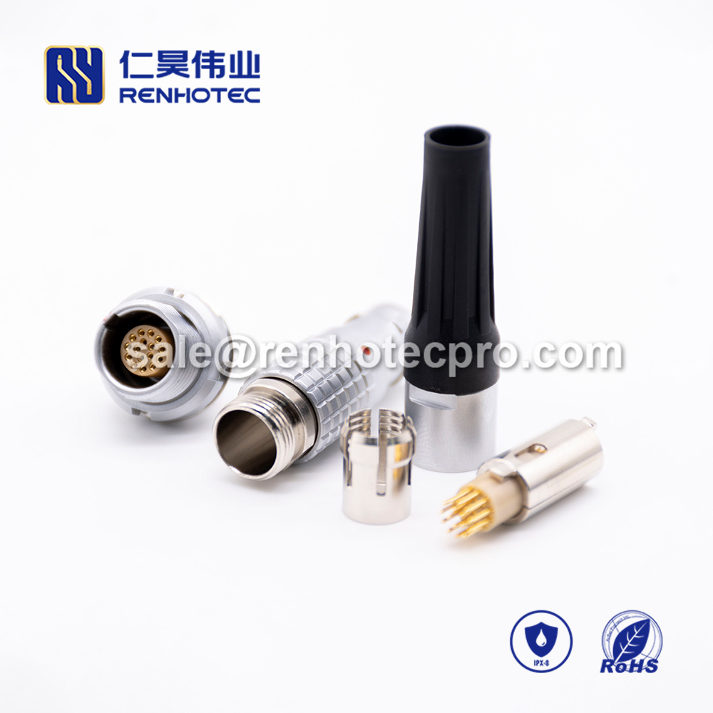 LEMO connector 3b Series 16 pin Female Straight Push pull self-locking ...